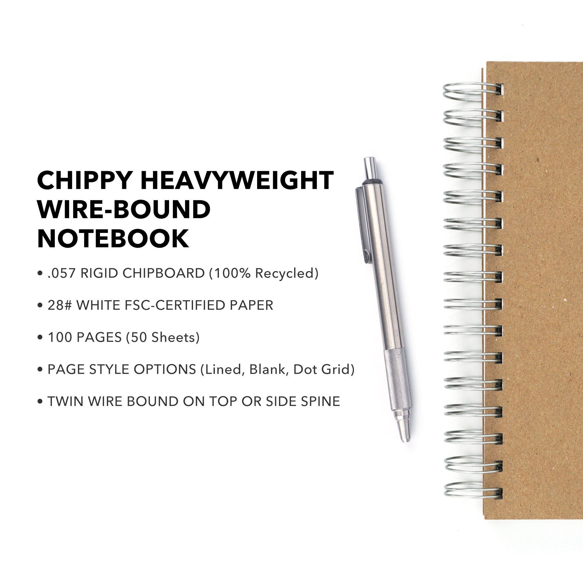 The Chippy Heavyweight Wire-Bound Notebook – Beech Tree Paper